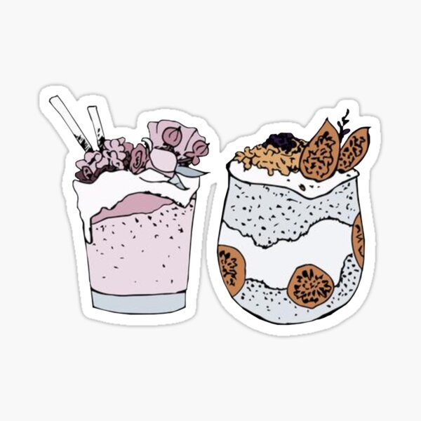 "Chia Pudding " Sticker for Sale by NarnicDreams | Redbubble