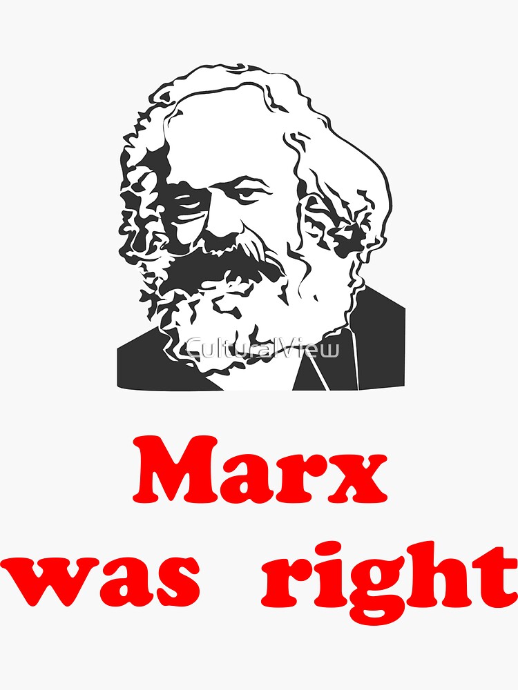 "Marx was right #3" Sticker by CulturalView | Redbubble