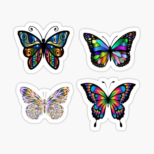 "Watercolor butterfly combo pack" Sticker by Jain123 | Redbubble
