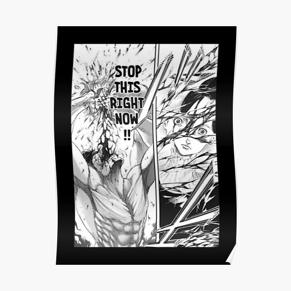 "Eren Eating War Hammer Titan" Poster by narcocynic | Redbubble