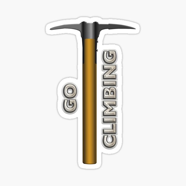 "Climbers | Ice Axe | Climbing" Sticker by Pentimore | Redbubble