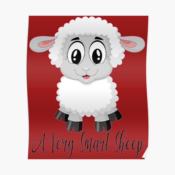 "A very smart sheep." Poster for Sale by Michaaaa33 | Redbubble