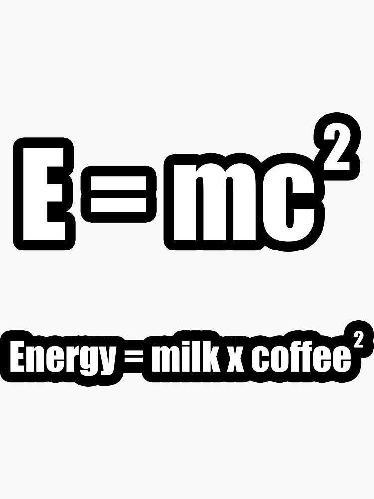 "E=mc2 Funny Physics Joke" Sticker for Sale by kickwear-com | Redbubble