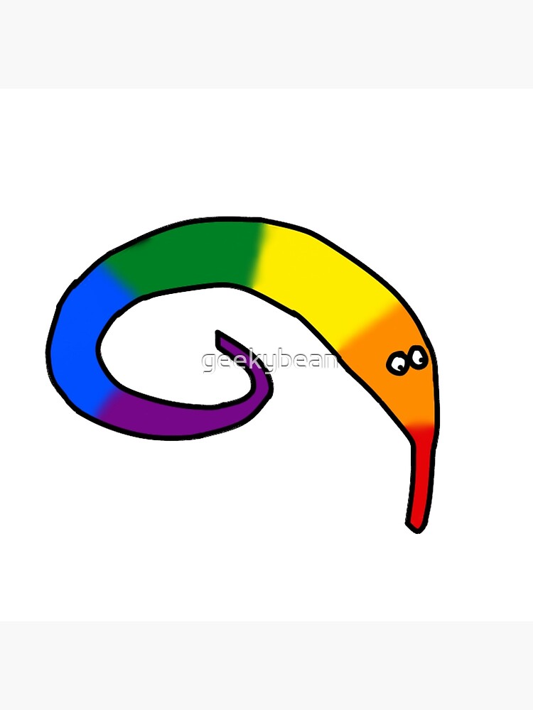 "Gay Pride Worm" Poster for Sale by geekybean | Redbubble