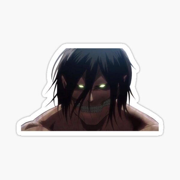 "Eren attack titan" Sticker for Sale by clowanflow | Redbubble