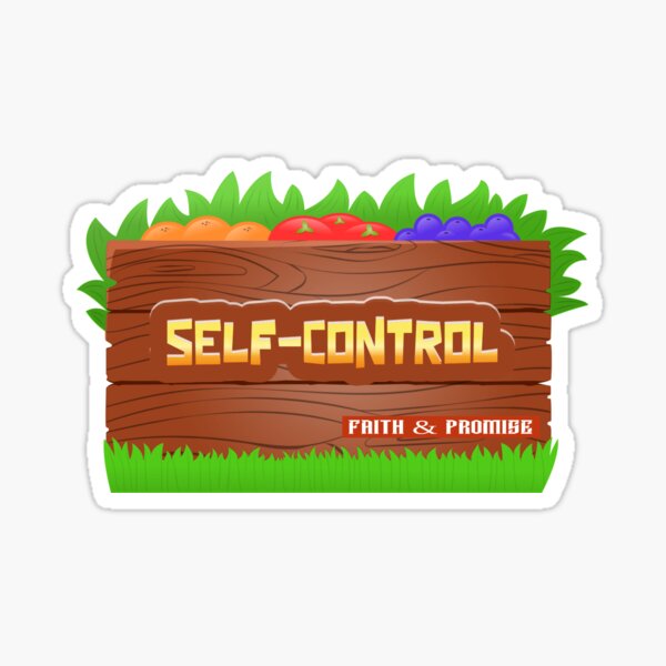 "Self-Control" Sticker by gladspod88 | Redbubble
