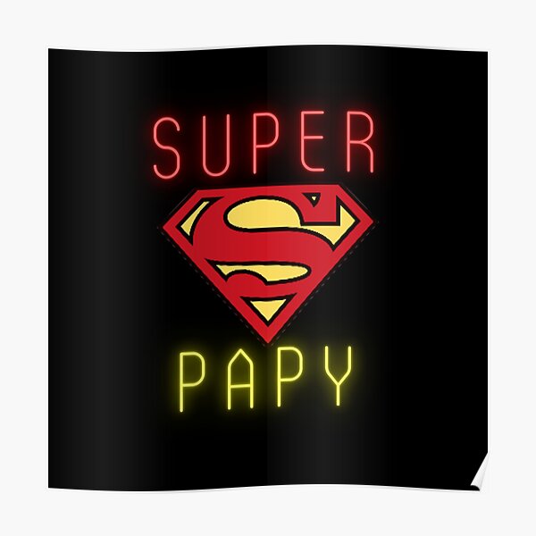 ""SUPER PAPY" t-shirt. The original gift for grandpa for his ...