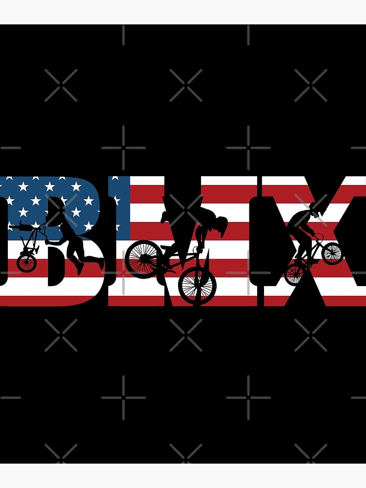 "American Flag BMX Biker Gifts Clothes for BMX Riders" Poster for Sale ...