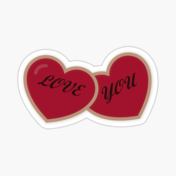 "Love you hearts" Sticker for Sale by nelllkata | Redbubble