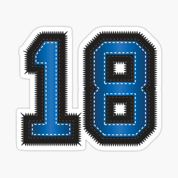 Number 18 Stickers | Redbubble