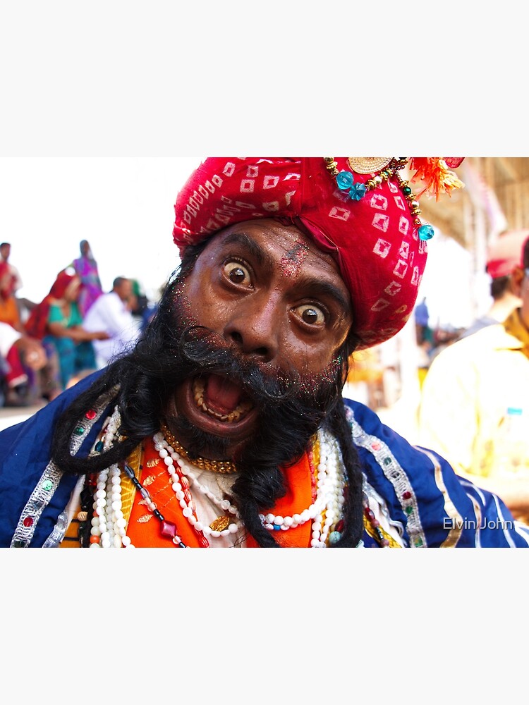 Lámina fotográfica «Hombre indio con bigote largo grande en competencia ...