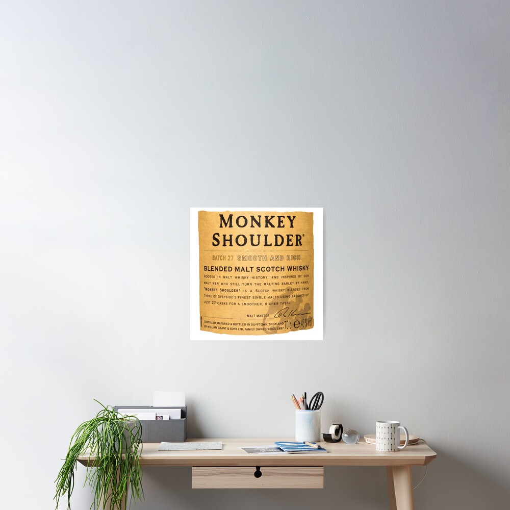 "Vintage monkey shoulder" Poster by jihanola33 | Redbubble