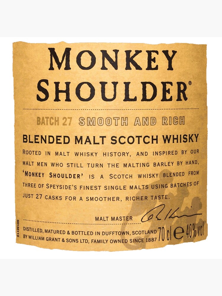 "Vintage monkey shoulder" Poster by jihanola33 | Redbubble