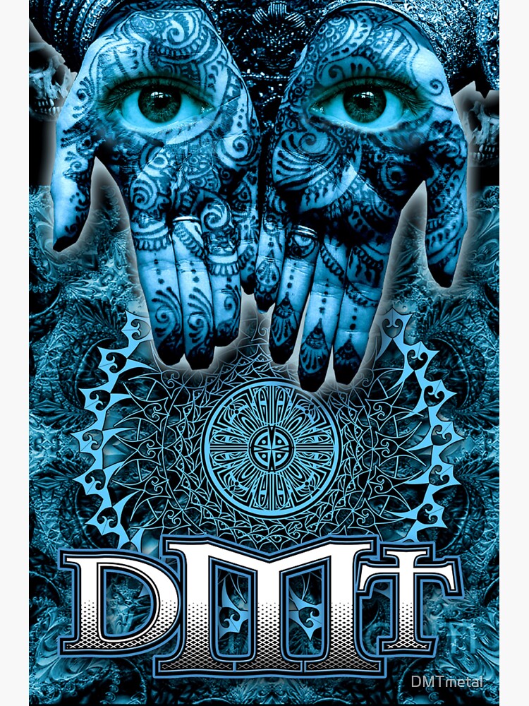 "DMT - Blue Hands" Sticker by DMTmetal | Redbubble