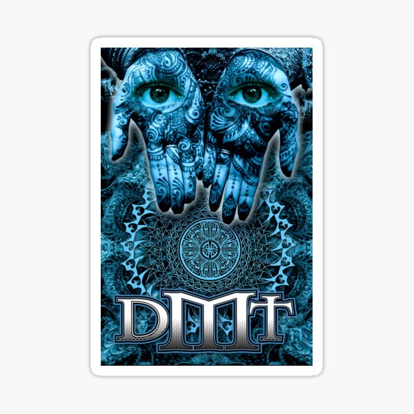 "DMT - Blue Hands" Sticker by DMTmetal | Redbubble