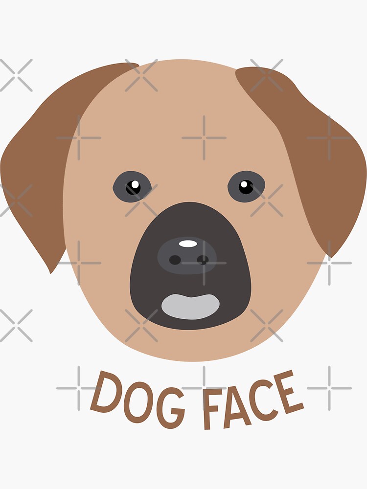 "Dog Face" Sticker by MagicSpread | Redbubble