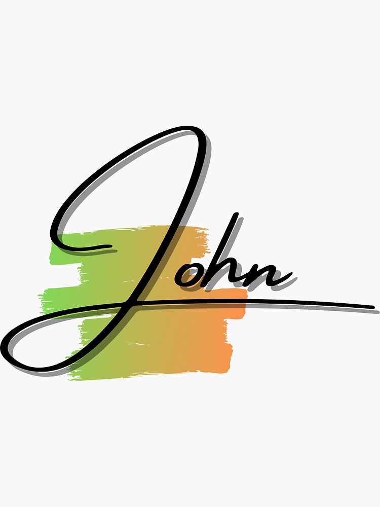 "John" Sticker for Sale by MarcusLawrence5 | Redbubble