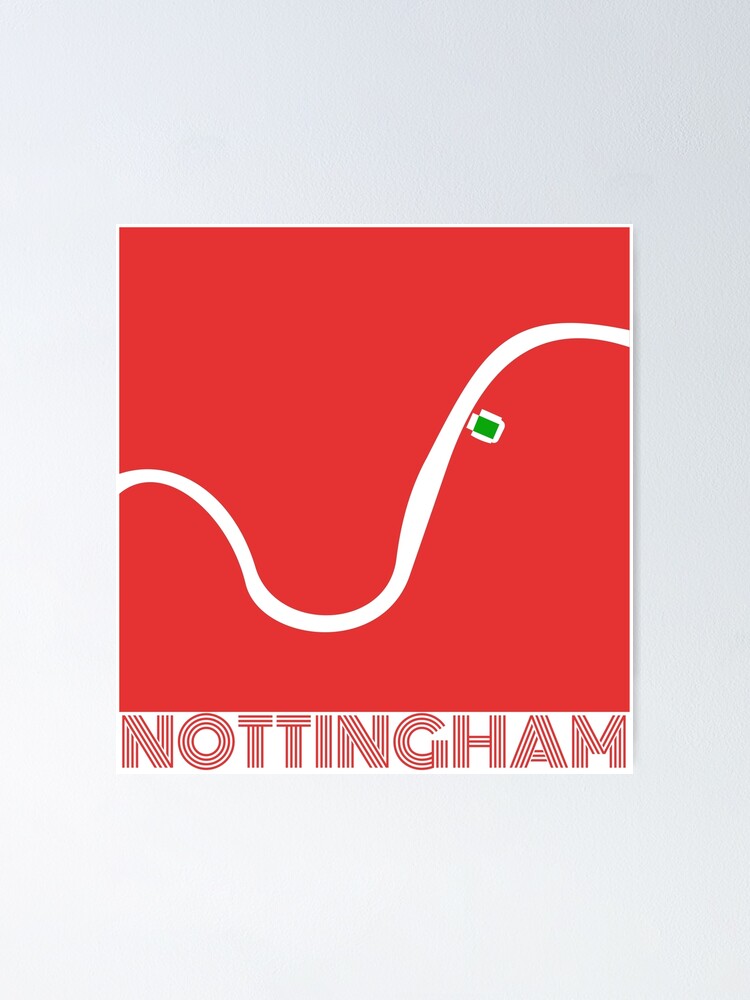 "Nottingham Forest River Map" Poster for Sale by jackm1617 | Redbubble