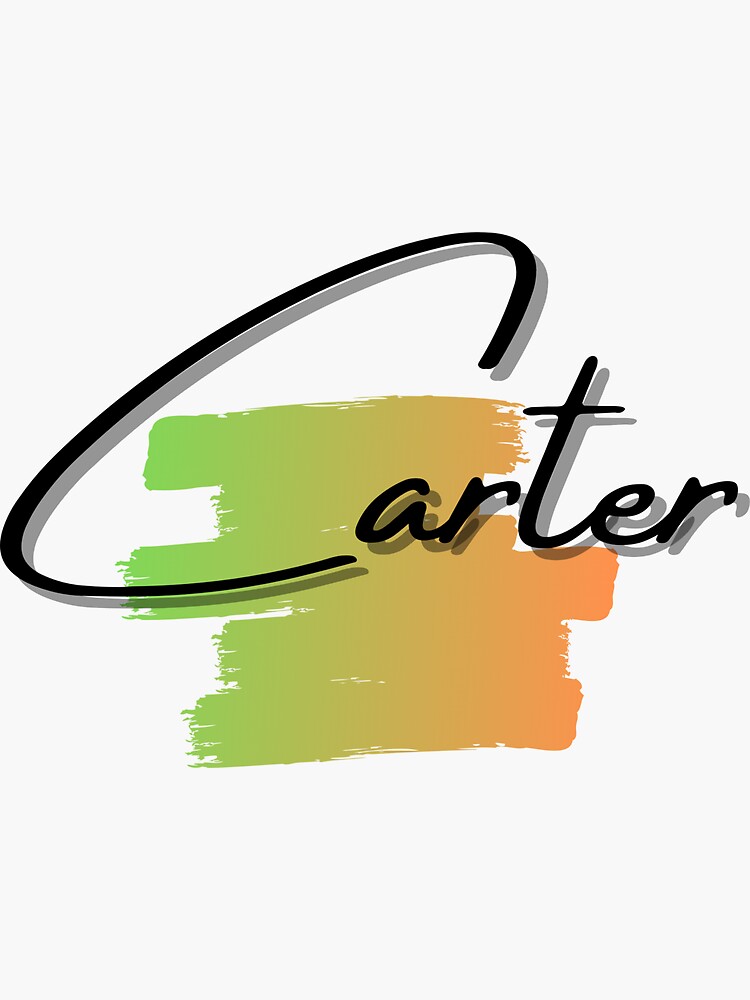 "Carter" Sticker for Sale by MarcusLawrence5 | Redbubble