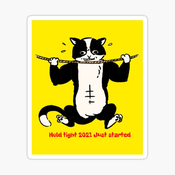 "Cat Hanging Rope" Sticker for Sale by sjmercado28 | Redbubble