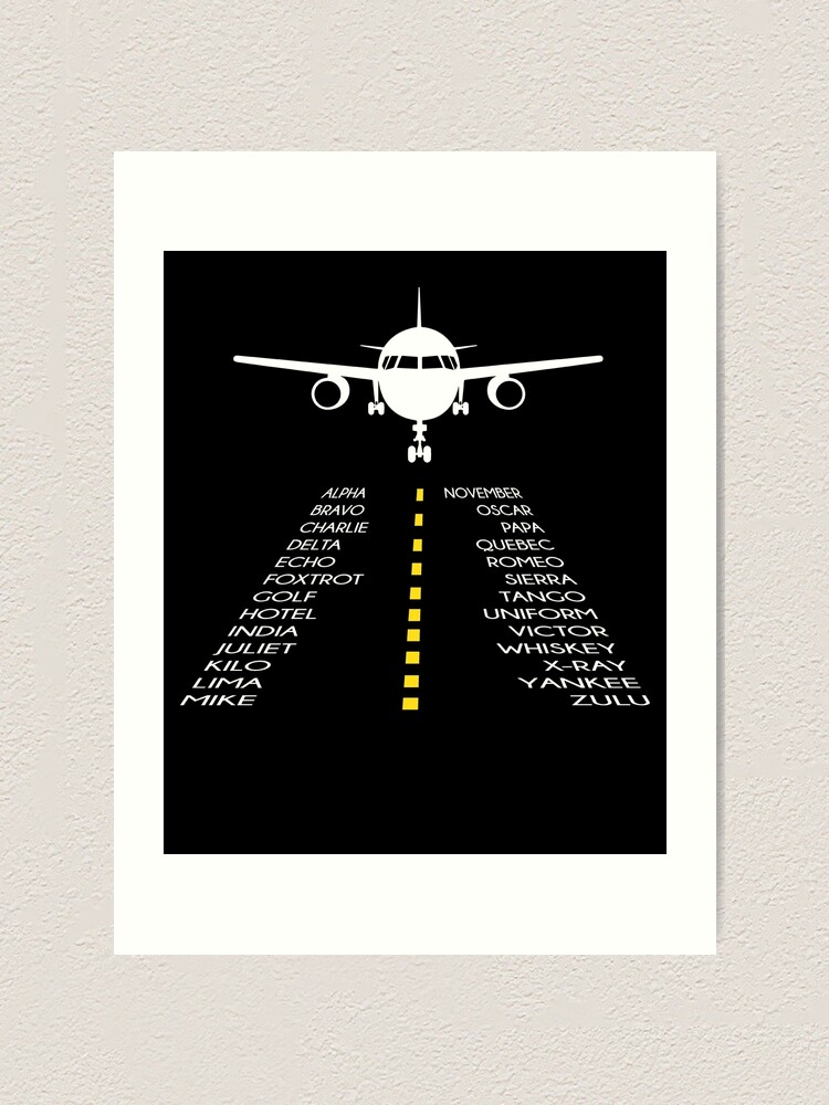 "Pilots airplane pilot phonetic alphabet aviator" Art Print for Sale by ...