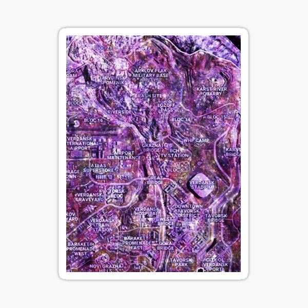 "warzone map" Sticker by juliahel | Redbubble