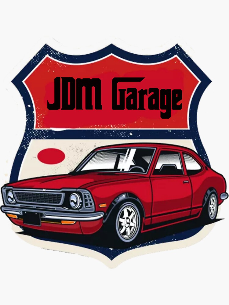 "JDM Garage" Sticker by my76corona | Redbubble