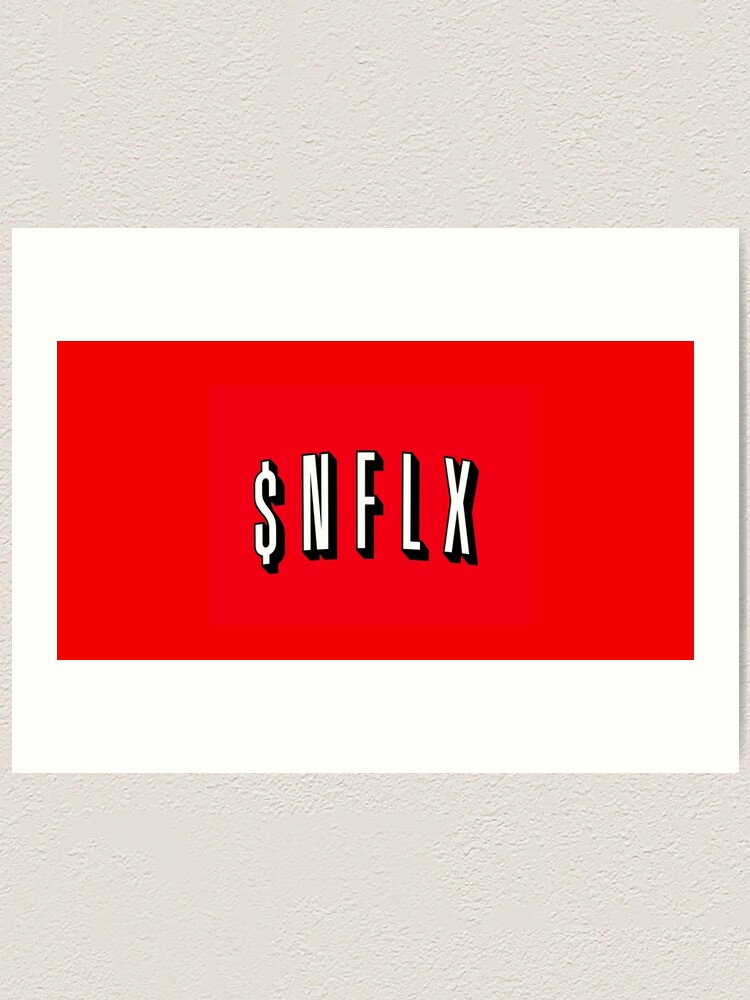 "Netflix Stock Ticker Old Logo With Red Background" Art Print for Sale ...