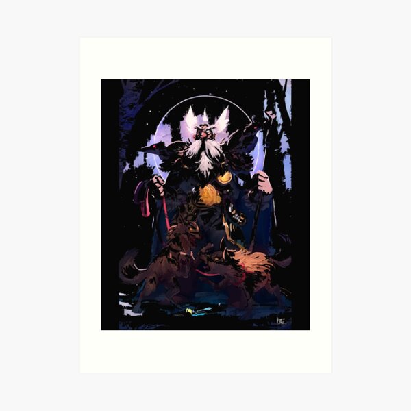 "Odin and his dogs Posters and Art Prints" Art Print by SolenZywiec ...