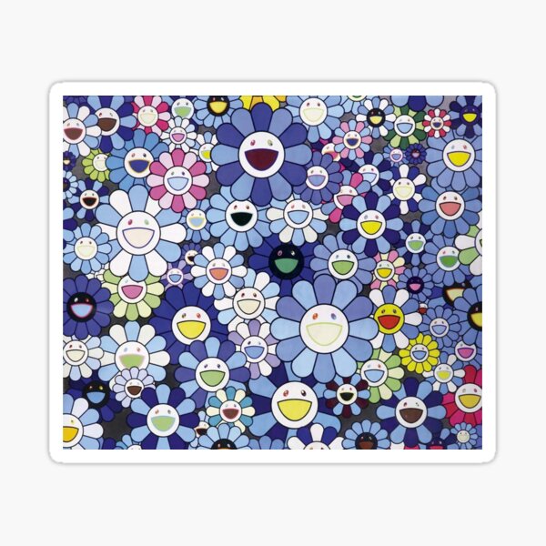 Takashi Murakami Flower Art Stickers | Redbubble