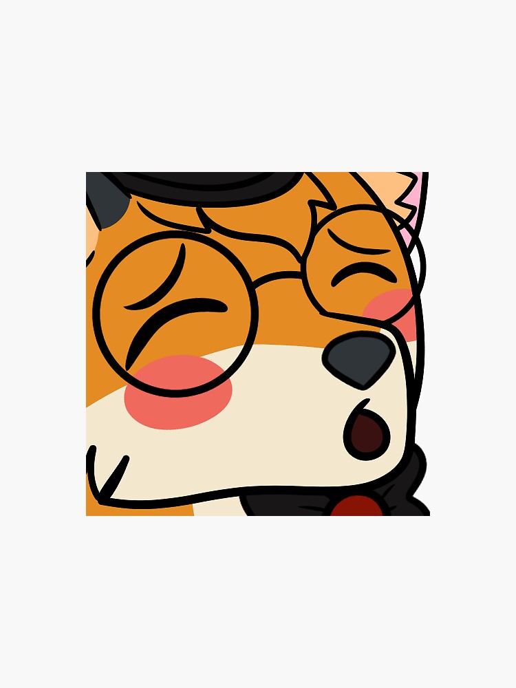 Fox Uwu Sticker For Sale By Dishonoredfox Redbubble