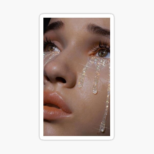"glitter tear aesthetic " Sticker for Sale by Peony-Designs | Redbubble
