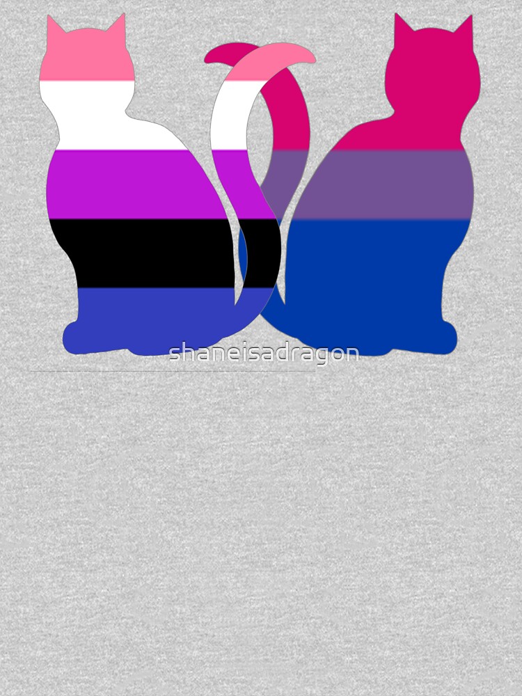 "Genderfluid Bi Pride Cats" T-shirt by shaneisadragon | Redbubble