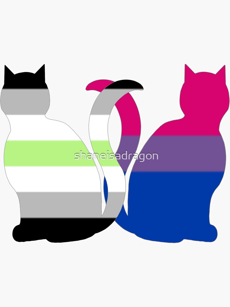 "Agender Bi Pride Cats" Sticker for Sale by shaneisadragon | Redbubble