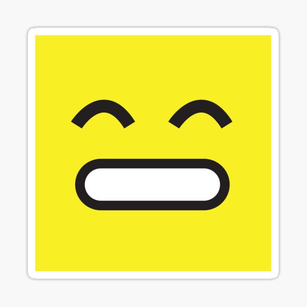 "Emoji Beaming Face with Smiling Eyes" Sticker for Sale by EmiVoicu ...