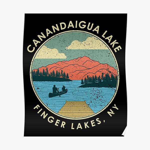 "Finger Lakes NY New York Canandaigua Lake print" Poster for Sale by ...