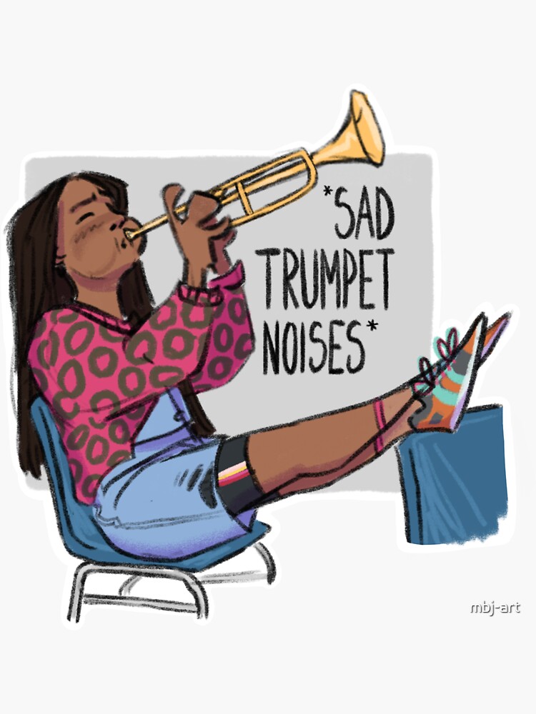 "Sad trumpet noises from Flynn " Sticker by mbj-art | Redbubble
