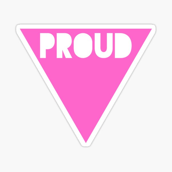 "Proud Pink Triangle" Sticker by bowlol | Redbubble