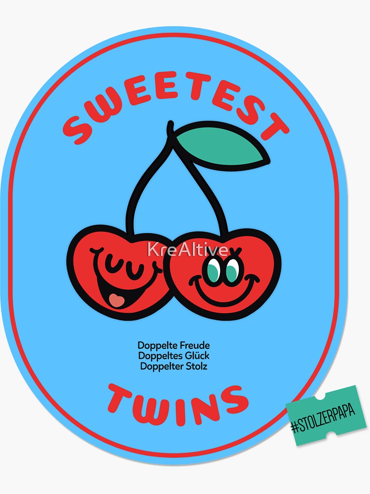 "Twin daddy husband gift father gift idea twin dad" Sticker by ...