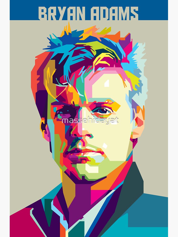 "Bryan Adam in Pop Art" Sticker for Sale by massehidayat | Redbubble
