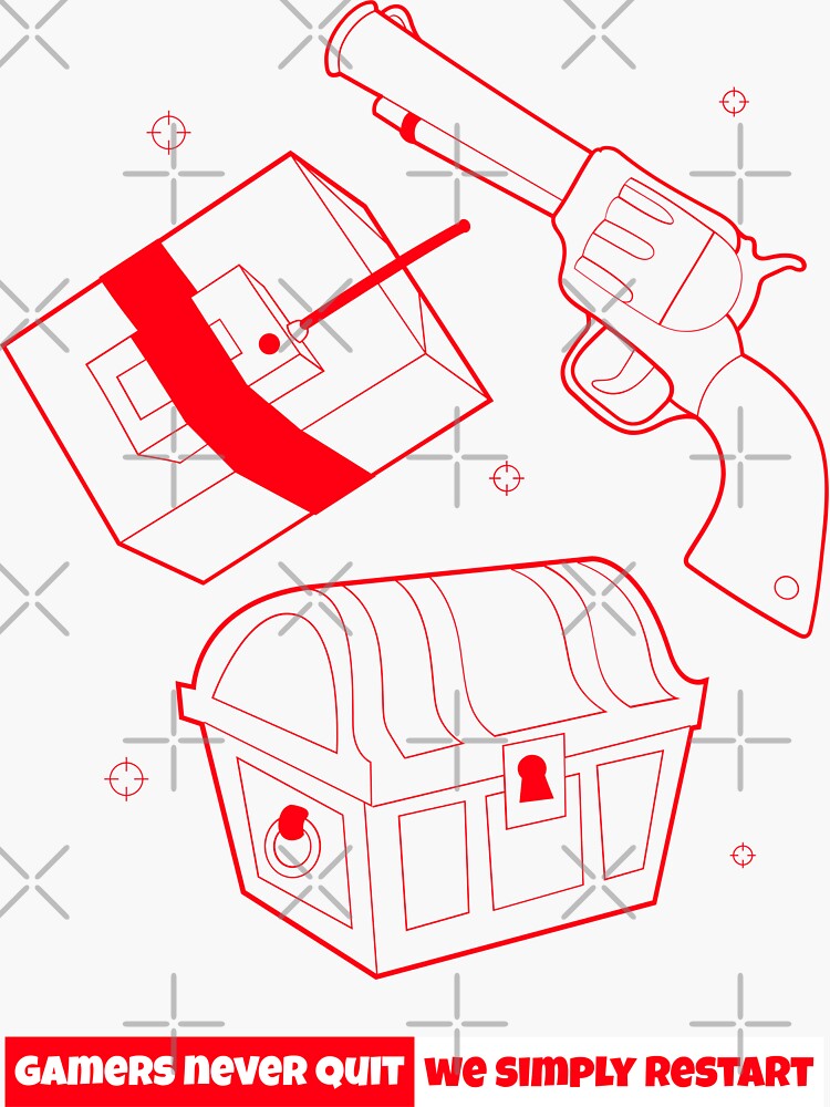 "GAMERS NEVER QUIT WE SIMPLY RESTART Crazy Cool Meme Quote" Sticker for ...