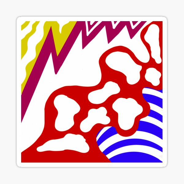 "Contrasting Design" Sticker for Sale by VicIllustrate | Redbubble