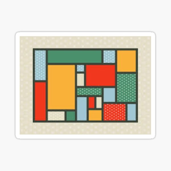 "BT color blocks " Sticker by bturpin84 | Redbubble