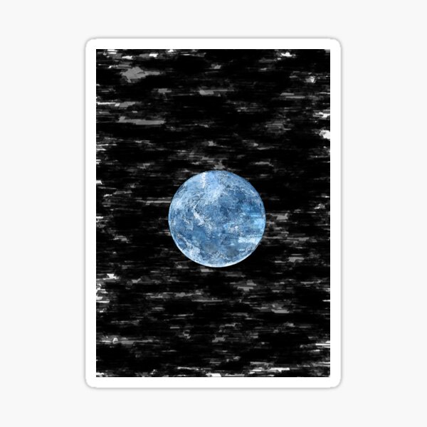 "Full Blue Moon Night Sky. For Moon Lovers." Sticker for Sale by ...
