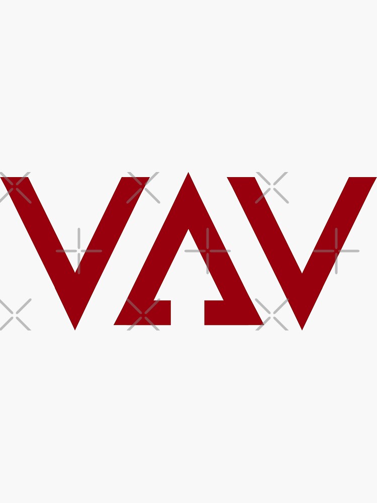 "VAV logo sticker (RED)" Sticker for Sale by vampzofficial | Redbubble