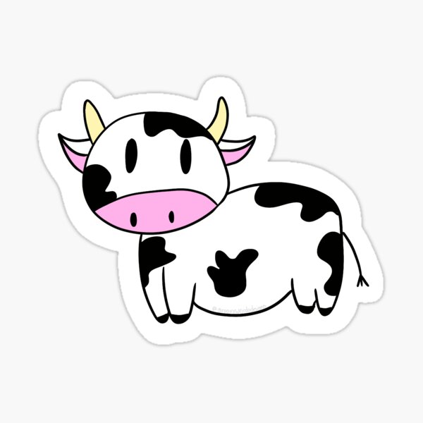 "Happy Cow" Sticker for Sale by GroovyWeirdo | Redbubble