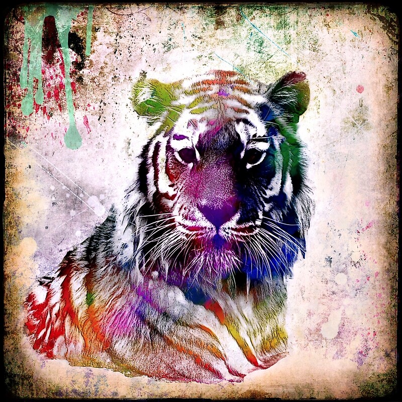 "Painted Tiger" by amira | Redbubble