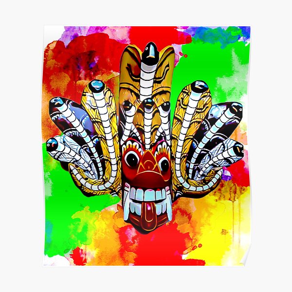 "Traditional Sri Lankan Mask- GARA YAKA" Poster for Sale by ...