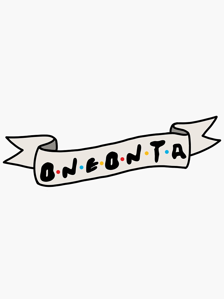 "Oneonta friends logo" Sticker for Sale by jesssiieem | Redbubble