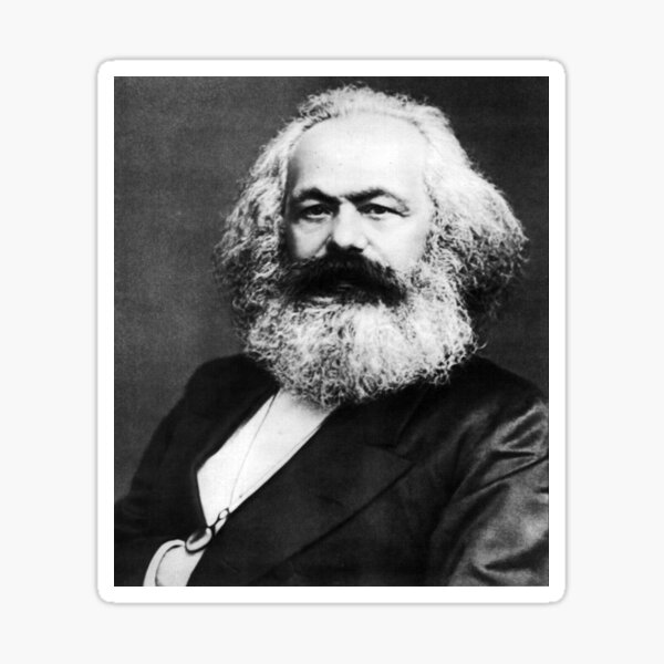 "Karl Marx" Sticker by niceaesthetics | Redbubble